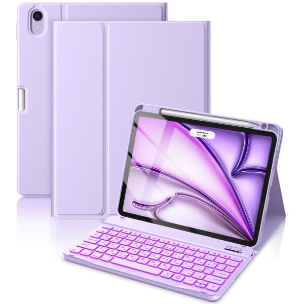 HETHOT iPad用 air キーボード付きケース M4/M3/M2対応 11インチ Air 第5/4世代 10.9インチ対応 JIS日本語配列 着脱式 耐汚れ性素材カバー ペン収納 Bluetoothキーボード 2台デバイスマルチペア...