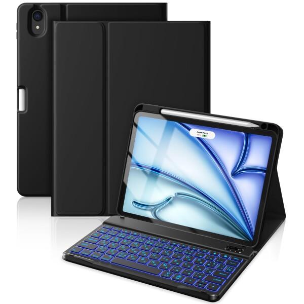 HETHOT iPad用 air キーボード付きケース M4/M3/M2対応 11インチ Air 第5/4世代 10.9インチ対応 JIS日本語配列 着脱式 耐汚れ性素材カバー ペン収納 Bluetoothキーボード 2台デバイスマルチペア...