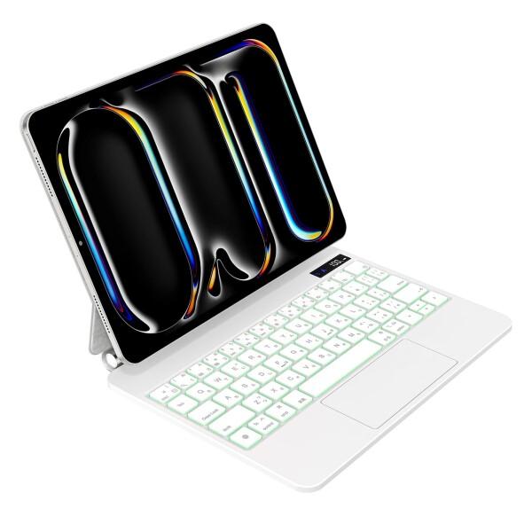 QERDAOYI マジックキーボード iPad Pro 11 インチ M4/M5 モデル番号(A2836 A2837 A3006/A3357 A3358 A3359)に適用 iPadキーボード付きケース 高精度トラックパッド付き 日本語配列...