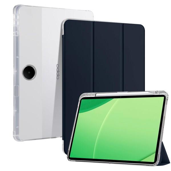 CiimWaa For OPPO Pad SE ケース 11インチ ペンホルダー付き PUレザー + シリコン バック タブレットケース スタンド機能付き 開閉式三つ折薄型スタンドケース 耐衝撃 軽量 オートスリープ機能 スマートカバー O...