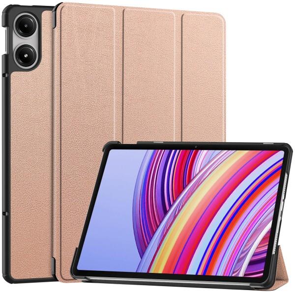 Gosento For Xiaomi POCO Pad/Redmi Pad Pro 12.1インチ ケース スタンド機能付き 開閉式三つ折薄型スタンドケース Redmi Pad Pro カバー (ローズゴールド）商品コード：49081323...