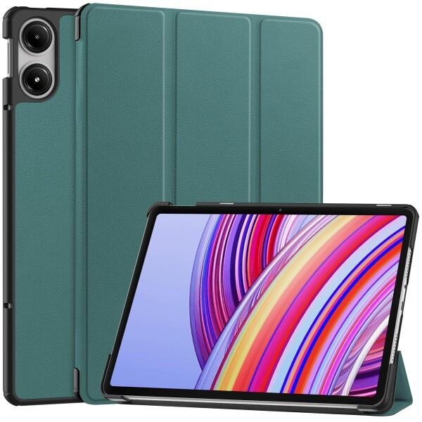 Gosento For Xiaomi POCO Pad/Redmi Pad Pro 12.1インチ ケース スタンド機能付き 開閉式三つ折薄型スタンドケース Redmi Pad Pro カバー (濃い緑色）商品コード：49081323834...
