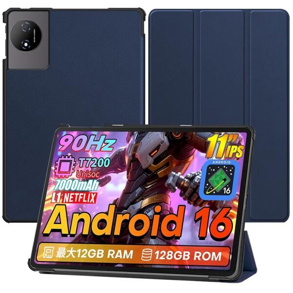 For Teclast P50T/ODEA A11/POPUX P11/U11 ケース ODEA/Teclast/POPUX Android16 タブレット 11インチ 2026年登場 用カバー 保護ケース 三つ折り マグネット開閉式 スタ...