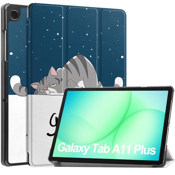 Gosento For Samsung Galaxy Tab A11+ ケース スタンド機能付き 開閉式三つ折薄型スタンドケース PUレザー カバー (LM）商品コード：49081323915型番：PBK-KST-Galaxy-Tab-A1...