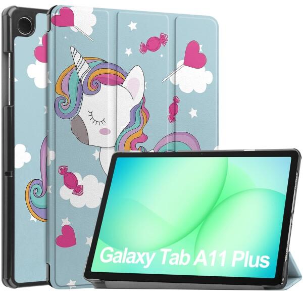 Gosento For Samsung Galaxy Tab A11+ ケース スタンド機能付き 開閉式三つ折薄型スタンドケース PUレザー カバー (DJS)商品コード：49081323919型番：PBK-KST-Galaxy-Tab-A...