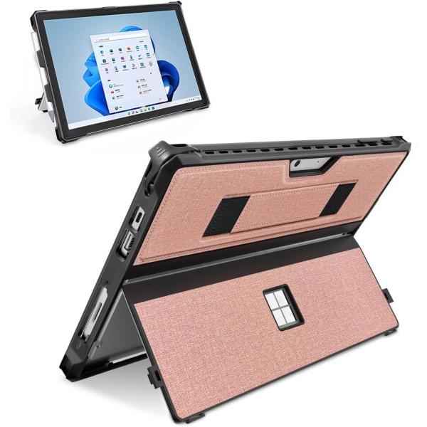 SSS?GRGB ケース 12.3インチ Microsoft Surface Pro 7+/7/6/5/4/Pro LTE 保護用頑丈なカバーケース、スタイラスペンホルダーとハンドストラップ付き、タイプカバーキーボードに対応 カップリングピ...