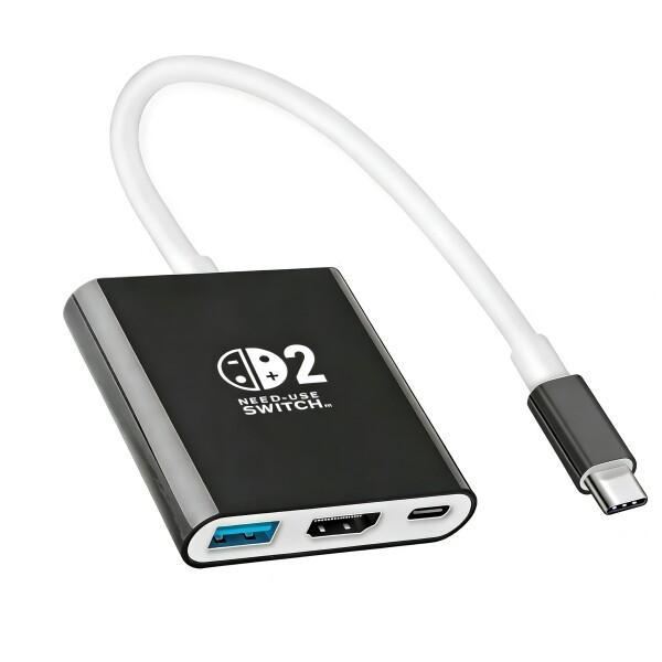 【発売日：2026年01月18日】Switch 2 ドック HDMI 変換アダプター 4K@60Hz TV出力 遅延なし PD100W急速充電 USB3.0ポート搭載 3in1 多機能 ドック 小型 軽量 持ち運び便利 Switch/Swi...
