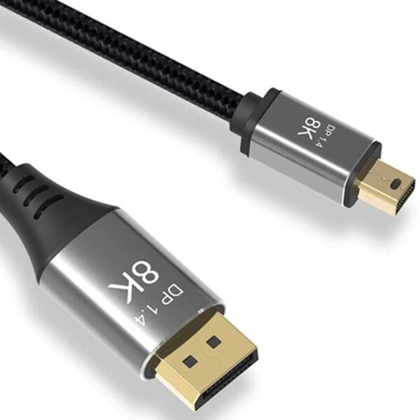 CABLEDECONN Mini DP-DisplayPort 8Kケーブル8K（7680x4320）@ 60Hz 4K @ 144Hz DisplayPort 1.4双方向伝送DisplayPort-Mini DisplayPort 8K...