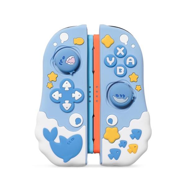 GeekShare Switch2カバー シリコン製 switch2コントローラーカバー 保護 ジョイコンソフト 耐衝撃 簡単装着 滑り止め 友達 誕生日 プレゼント-サメ君商品コード：49081325317型番：For-Switch-2-...