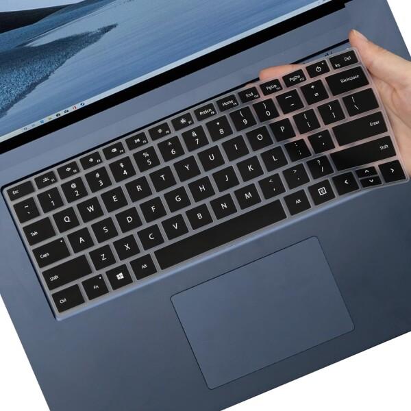 Microsoft Surface Laptop 6/5/4 13.5インチ 15インチ、Surface Laptop Studio 2 (2023)、Studio 14.5インチ用キーボードカバー - 保護スキン - ブラック商品コード：...
