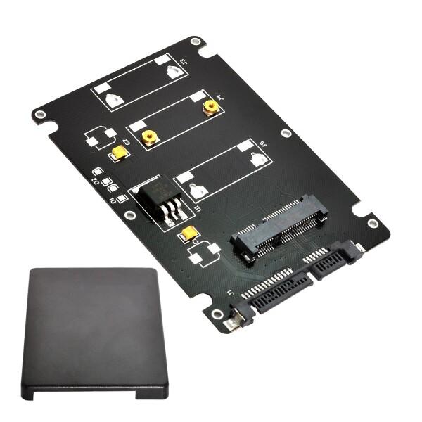 CY 50ピン mSATA エンクロージャケース 3050 SSD 5x3cm から 2.5インチ SATA 3.0 22ピン ディスクアダプタ 6Gbps PCBA商品コード：49081325996型番：SA-092-BK-HXカラー：ブ...