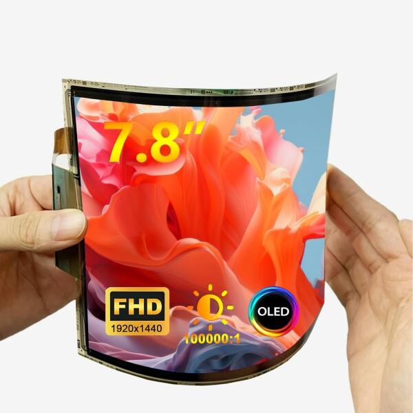 wisecoco 7.8 インチ AMOLEDフレキシブルディスプレイ 有機EL FHD 1920x1440 折り曲げ可能なスクリーン 駆動基板付きセット フレキシブルスクリーン、升?版、すべてのオペレーティングシステムと互換性があります。...