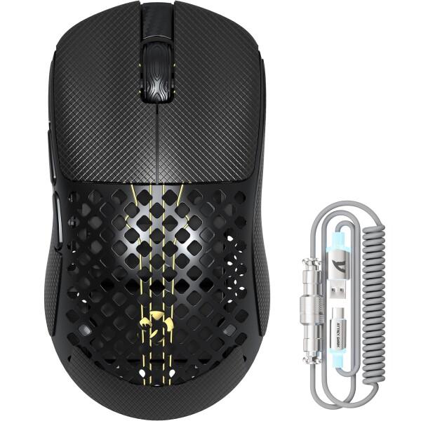 ATTACK SHARK x MAMBASNAKE M2 ゲーミングマウス カーボンファイバー BK52820 チップ PAW3395PRO 40000DPI 超軽量 41g 有線/ワイヤレスBluetooth/2.4GHz 50G加速度 ...