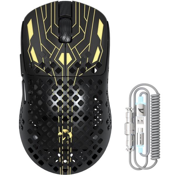 ATTACK SHARK x MAMBASNAKE M2 ゲーミングマウス カーボンファイバー BK52820 チップ PAW3395PRO センサー 40000DPI 超軽量 41g 有線/ワイヤレスBluetooth/2.4GHz 50...