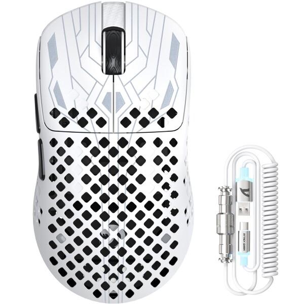 ATTACK SHARK x MAMBASNAKE M2 ゲーミングマウス カーボンファイバー BK52820 チップ PAW3395PRO センサー 40000DPI 超軽量 41g 有線/ワイヤレスBluetooth/2.4GHz 50...