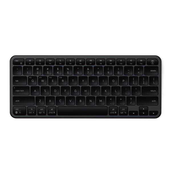 SATECHI Slim EX1 ワイヤレスキーボード 薄型 Mac/Windows/Android対応 4-in-1マルチデバイス対応（Bluetooth×3＋2.4GHz）OS自動切替 USB-C充電式 スペースブラック商品コード：49...