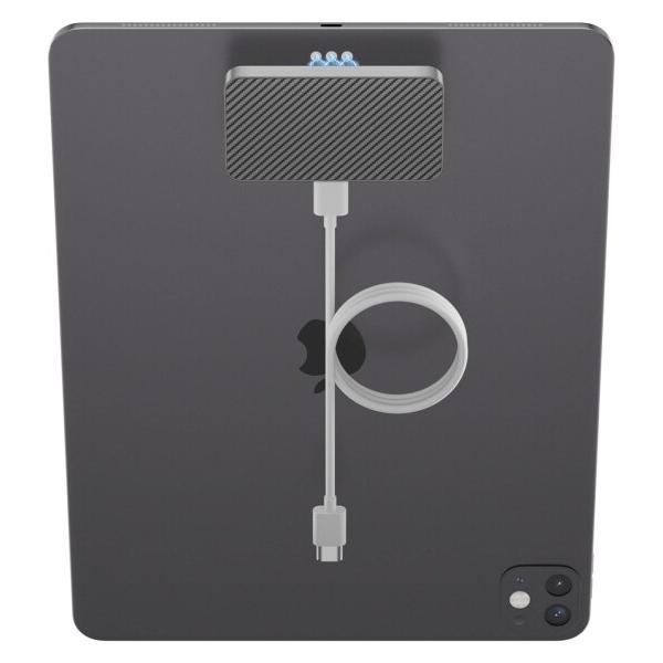iPad Pro 11（第1/2nd/3rd/4th）＆iPad Air 11（M2/M3）＆iPad Air 10.9（4th/5th）用磁気ワイヤレス充電器、USB-Cコードケーブル付き18W高速充電スマートコネクター合金ワイヤレス充電...