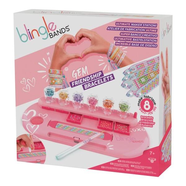 Blingle Bands DIY ジェム フレンドシップブレスレット 8バンド デラックススタジオ - アート&amp;クラフトアクティビティ 対象年齢7歳以上 マルチカラー (25204) (メイク8本のブリングルバンド)商品コード：4...