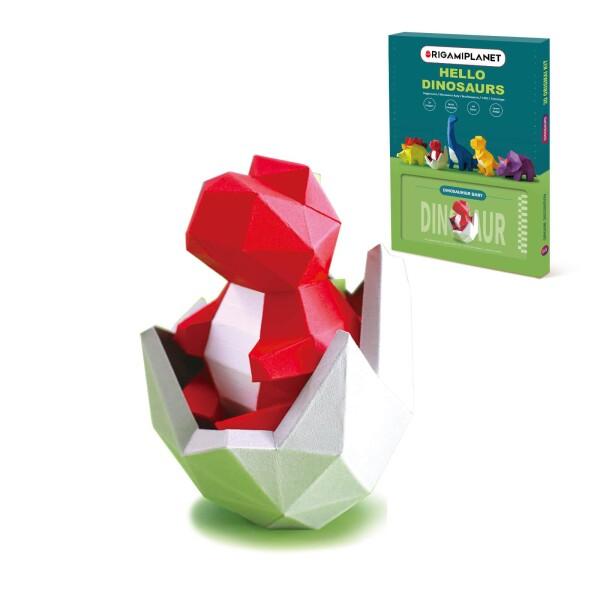 ORIGAMIPLANET 立体恐竜折り紙クラフトキット、Dinosaurier-Baby 恐竜の赤ちゃん かわいいDIYプレカット3Dペーパークラフト家の装飾、ティーン＆大人用、創造的な手作り動物フィギュア紙彫刻STEMパズル折り紙ギフト...