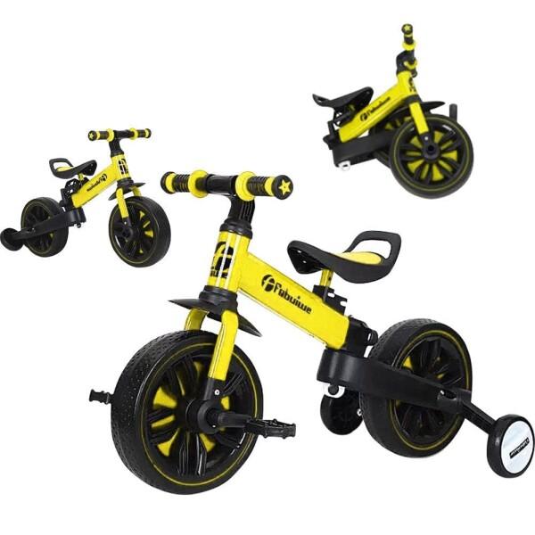 ズーブリー 三輪車 2-6歳子供用 5in1キッズバイク 折りたたみ ハンドル・シート高さ調整可能 へんしんバイク 子供自転車 ベビーバイク 持ち運び便利商品コード：49081361918型番：子供用自転車カラー：イエロー【5in1&amp...