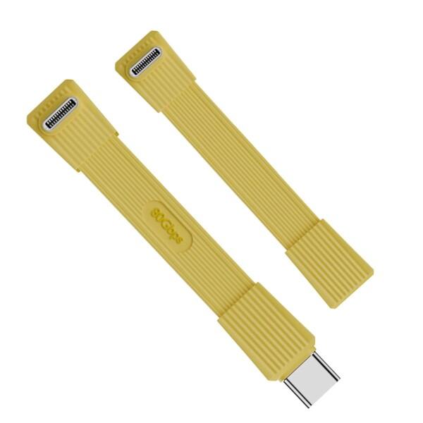 イエローカラー 2個/セット USB5.0 80Gbps フラットスリム FPC オス-オス &amp; メス延長ケーブル 上向き角度 90度 240W 16K 8K 60Hz 5K 40Gbps USB4.0 Thunderbolt対応商...