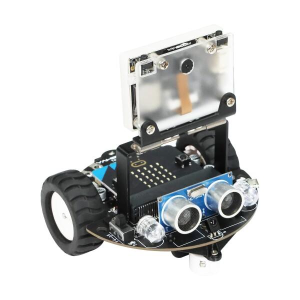 Yahboom Microbitグラフィカルプログラミングロボット Makecode STEM教育AI視覚認識ロボット 超音波赤外線認識 Tinybit Proアップグレード版 青少年、電子レース向け (Standard Kit witho...