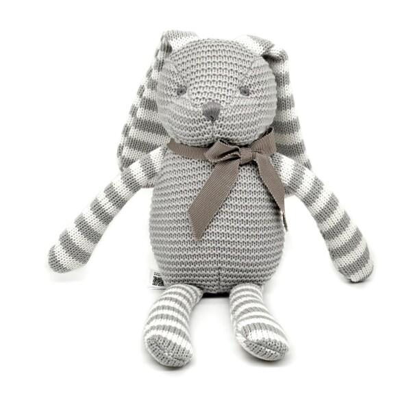 FLUFFYFUN 100% オーガニックコットン 赤ちゃん おもちゃ うさぎ ぬいぐるみ 18cm (グレー)商品コード：49081377038型番：OA003サイズ：sits 8" and full length 12"(ears ex...