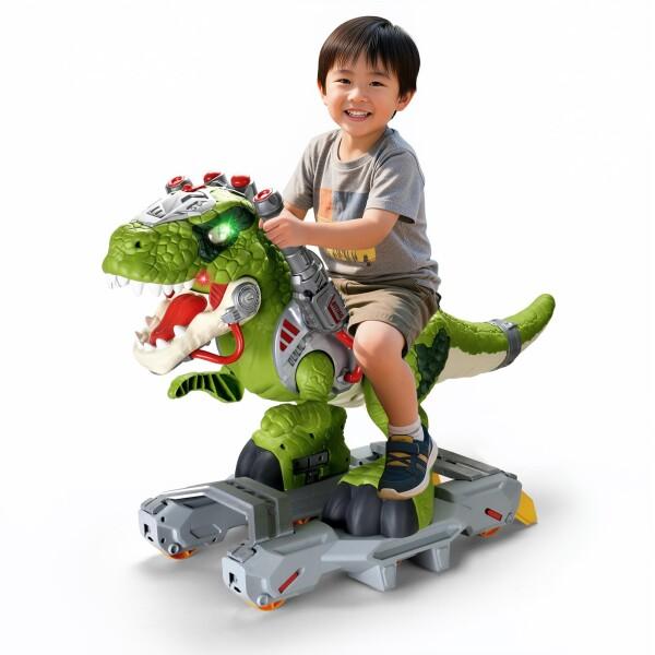 恐竜おもちゃ,3-5歳の子供のための乗車,耐久車輪と安全ロック,LEDライト&amp;煙効果, 幼稚園の子供のスクーターのフットからフロアのウォーカー商品コード：49081378047型番：K01サイズ：大きいカラー：グリーンリアルな恐竜型...