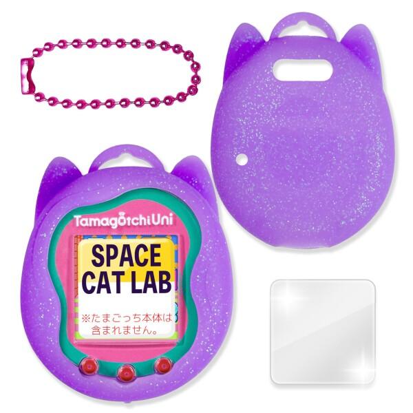 SCLAB たまごっちUNI 用 シリコン パール猫カバー / ユニ 保護 保護カバー tamagotchi 液晶 ネコ シェル ペットゲーム バーチャルペット ケース (パープル)商品コード：49081380673型番：TMGC-UNI-...