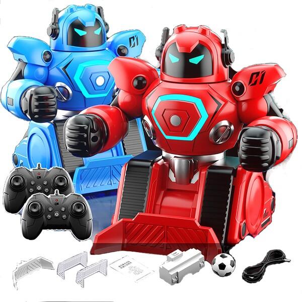 対戦ロボット バトル ロボット セット ボクシング 旋風スト おもちゃ 旋風 子供向け ラジコン リモコンおもちゃ 多機能 360度回転 誕生日 クリスマス 新年 プレゼント 贈り物 ギフト 2台セット USB充電式 (赤と青)商品コード：...
