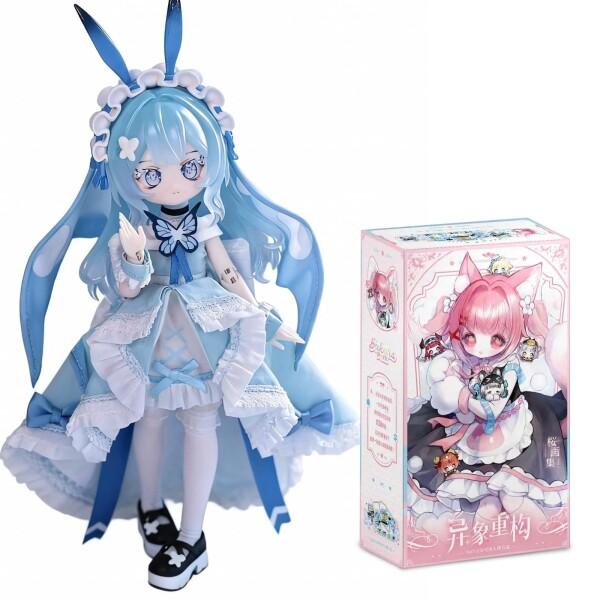 ブラインドドール ハイドゥーンモデル 蝴蝶 ブラインドボックス BJDドール 1/8スケール BJD 可動フィギュア アニメ人形 少女向けギフト 15歳以上対象 PVC&amp;ABS製 衣装付き コレクタブルフィギュア 異象重構商品コード...