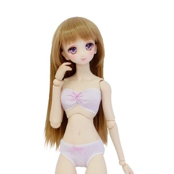 1/3 DD対応 ランジェリー下着 キャミソール パンティー セット パープル地+ホワイトドット 水玉 カジュアル 60cmドール (S〜L胸対応) BJD 人形服  (No.0013)商品コード：49081381940型番：201710-...