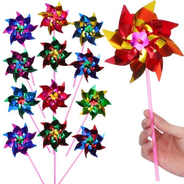 Frcolor 風車 100個セット かざぐるま 手作り DIY 夏祭り 縁日 景品 幼稚園 おもちゃ 子供会 パーティー 装飾 屋外 庭 ガーデニング 鳥よけ 撮影小道具 ランダムカラー商品コード：49081383666型番：G09W41...