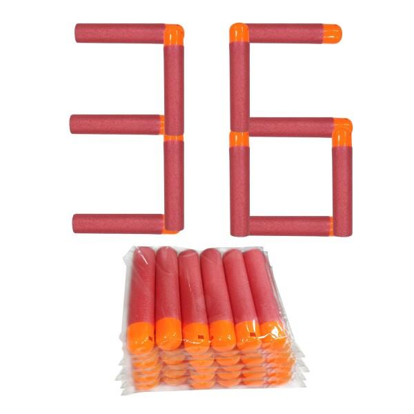 WALWAL 36個入り メガダーツ フォーム弾 補充パック - Nerf N-Strike Megaシリーズ互換 - 子供、ティーンエイジャー、大人向け安全なフォーム弾（赤）商品コード：49081383754型番：WALZJ01-Eサイズ...