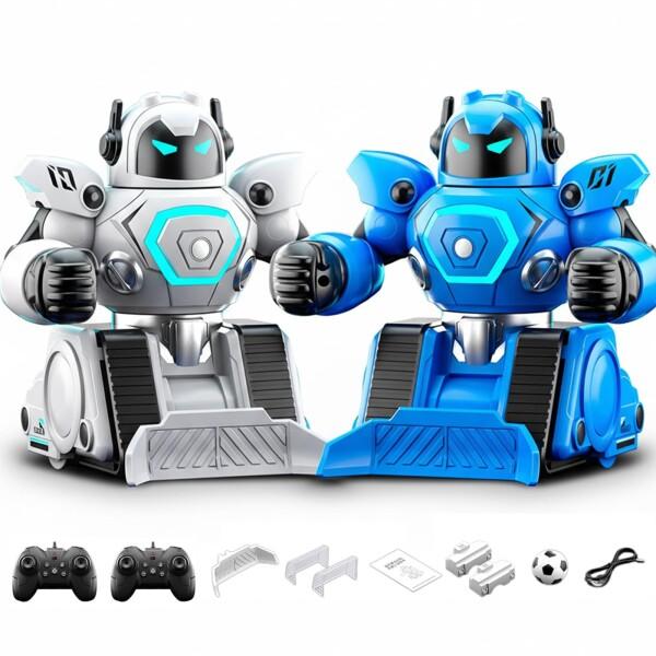 旋風ストライクバトル インタラクティブボクシング ラジコンロボットセット フットボールファイティング おもちゃ 2台 USB充電式 青と赤 (ブルー&amp;ホワイト)商品コード：49081384455型番：KKYOYREカラー：ブルー&a...