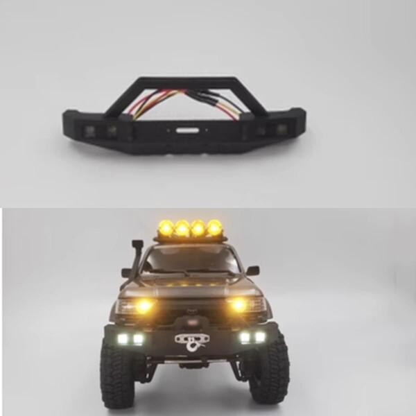 Palumma RC車両フロントバンパー FMS 1/18 FCX18 LC80 RC用 LEDライト付き ナイロンバンパー アップグレードパーツ FMS 1/18 FCX18 LC80 RC用商品コード：49081384584型番：118...