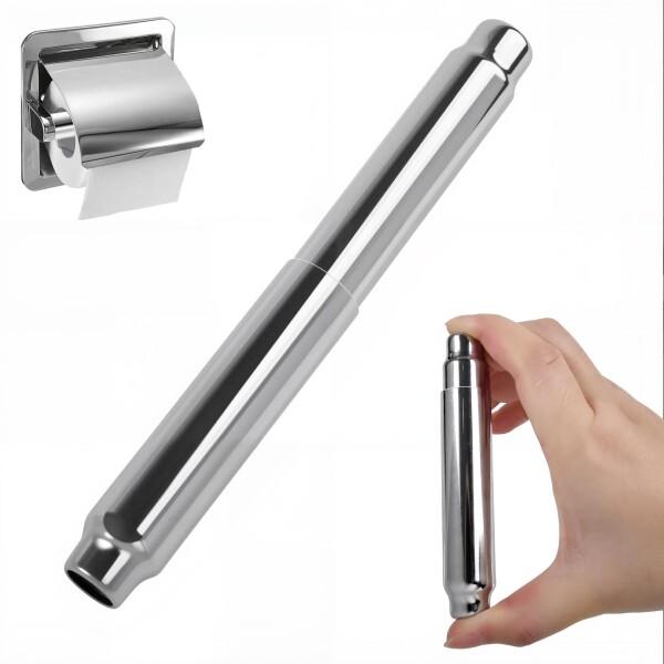 LEONTOOL 紙巻器芯棒 トイレ用品 ホルダー替芯 壁付けトイレットペーパーホルダー しん棒 ローラー 101-162mm幅対応 バネ式 伸縮可能 差し込み 直径20mm ステンレス おしゃれ DIY かんたん設置 浴室 風呂 洗面台 ...