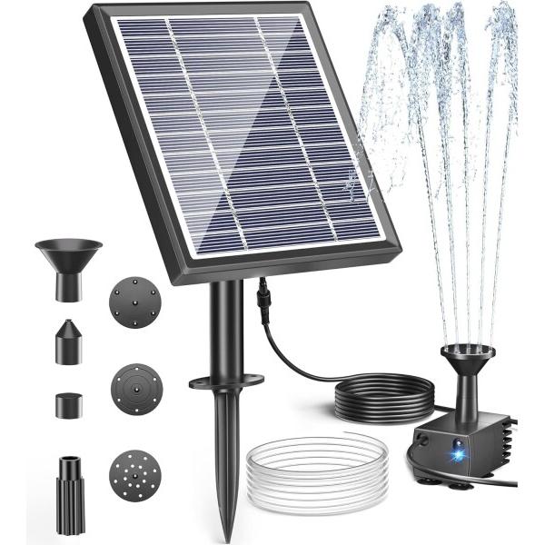 Biling 2.5Wソーラー噴水ポンプ 屋外 太陽光発電式 循環ポンプ 池ポンプ ガーデン用 DIY 水景 バードバス用 ノズル付き 空運転防止 充電不要 ダイレクトドライブ商品コード：49081388978型番：2620-2-5Wサイズ...