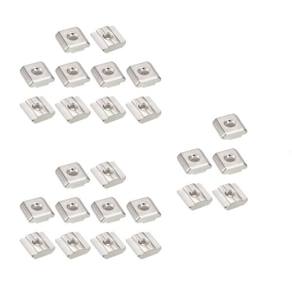 25個入 Tスライダー Tスロットナット スライダーナッ T-ナット 炭素鋼製 30レールアルミフレーム用 アルミプロファイルアクセサリー (M6)商品コード：49081389614型番：M6サイズ：16ミリメートル x 16ミリメートル ...