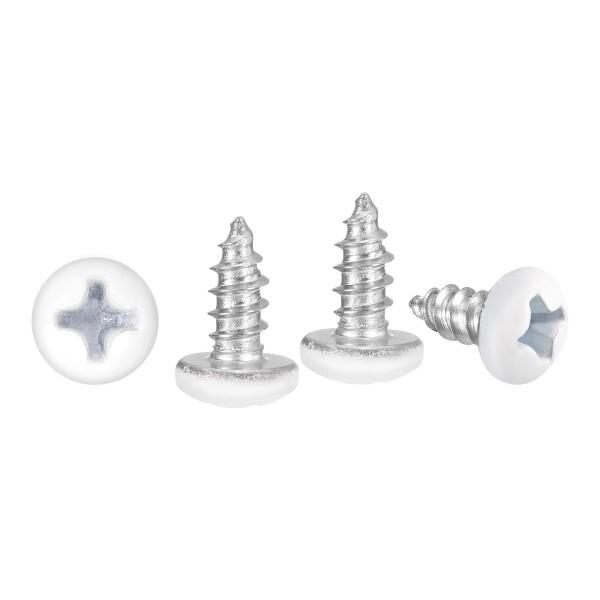 METALLIXITY プラスパンヘッドセルフタッピングスクリュー（M3x6）100個 金属木材プラスチック用 炭素鋼セルフドリリングスクリュー キャビネット壁シャッタープレートロック家具用 ブルーホワイト商品コード：49081390068...