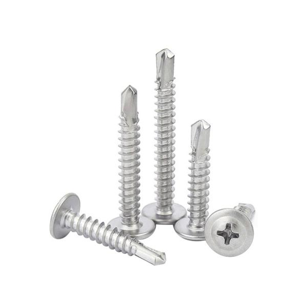 IMSCREWS 4.8mm x 38mm トラス頭ドリルネジ 410ステンレススチール 十字穴付き大扁頭ボルト 全ネジ 100本入 セルフドリリング商品コード：49081390069型番：PN-0438サイズ：#10 x 1-1/2"カラ...
