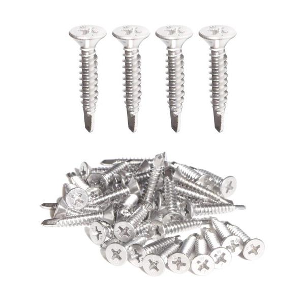 IMSCREWS ドリルねじ 50個 直径5.5mm x 長さ25mm 410ステンレス 皿頭 十字穴付き セルフドリルネジ 木材から金属固定用 テクスねじ 鉄板 5.5 x 25商品コード：49081390079型番：CG00279サイズ...
