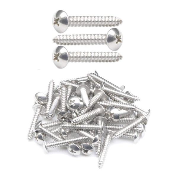 IMSCREWS 木ねじ トラス頭 #8 x 1インチ 304ステンレス 十字穴付き タッピングネジ 全ネジ 100個入商品コード：49081390092型番：IMS-8-1-100サイズ：100 Pcs #8x1"カラー：シルバー広い受力...
