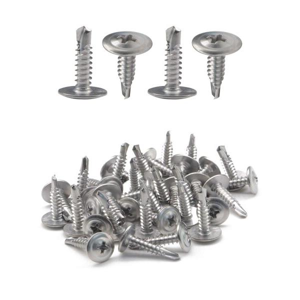 #8 x 1/2インチ 自攻ねじ 大トラス頭 鉄板用 木材から金属への固定 410ステンレス 50本入り商品コード：49081390111型番：0111サイズ：#8 x 1/2"カラー：シルバーIMScrews #8 x 1/2インチ 自攻...
