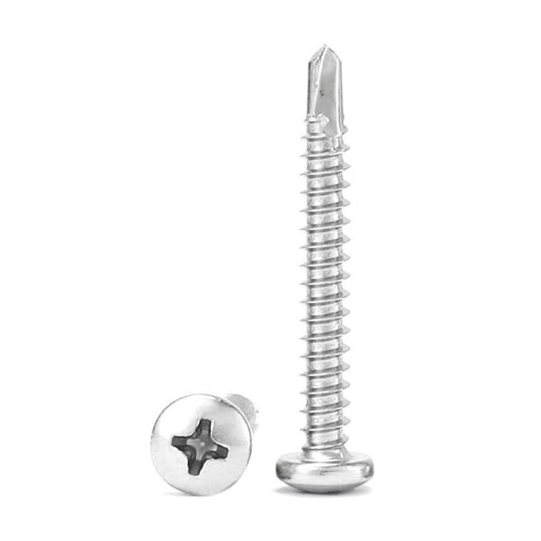 IMSCREWS #10 x 1-1/2インチ ナベ頭 タッピングねじ 410 ステンレススチール 十字穴付き 全ねじ 100個入 (径 約4.8mm x 長さ 約38mm)商品コード：49081390117型番：PN-0362サイズ：#1...