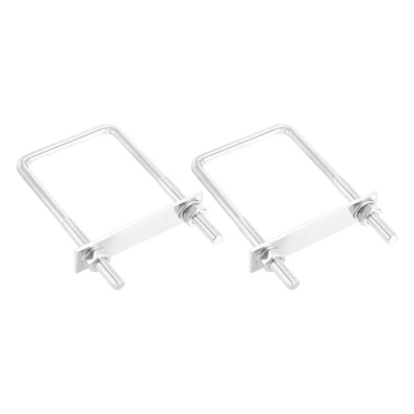 DTGN M10x75x120mm Uボルトスクエアキット 2セット 304ステンレススチール Uボルトキット（ナット ワッシャー フレームプレート付き） DN75パイプ トレーラー 自動車 リーフスプリング用に適しています商品コード：49...
