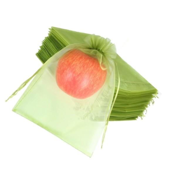 GYWHOOFT 50pcs 果樹袋 果物保護ネット保護ネット 防虫 ネット葡萄が対象外 防虫ネット 虫除けネット 鳥虫害対策 防鳥ネット 農業ネット 園芸用ネット 通気性 水 光透過性 透明緑 桃 トマト チェリー いちごが対象（ 10x...