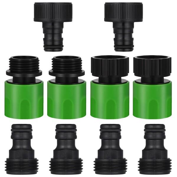 DIYEAH ホースコネクター 3/4インチ 5個セット 蛇口ニップル ネジ式 クイックコネクター G3/4 25mm 散水コネクター ワンタッチ 継手 ジョイント ガーデニング 洗車 園芸 配管 部品 プラスチック製商品コード：49081...