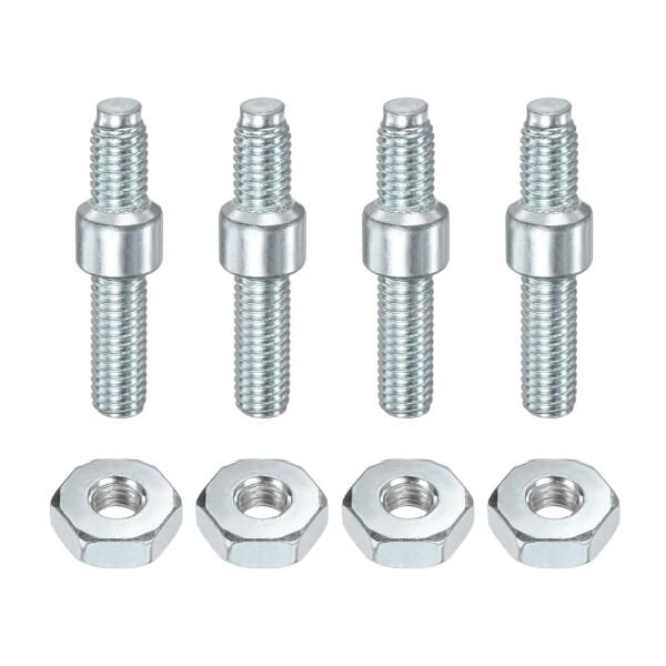 M METERXITY 4セットチェーンスプロケットバースタッドナット M8 x 1.25 スレッド マンがンスチール製 両端バースタッド Echoチェーンソー170/180/230/250用 バースタッド＆バーナットキット 交換用商品コー...
