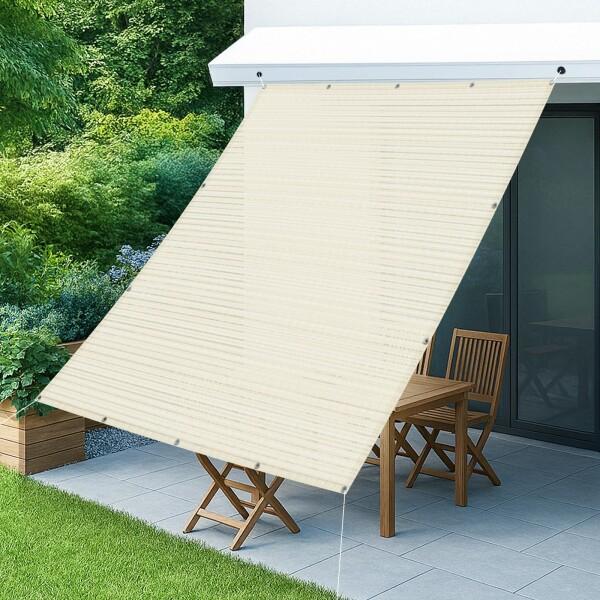 LOVE STORY 日除け シェード（90x180cm）透かし編みクリーム 涼風シェード サンシェード オーニング 庭?日よけ商品コード：49081400752サイズ：0.9x1.8mカラー：透かし編みクリーム【耐久性材質】日よけ止めシェ...